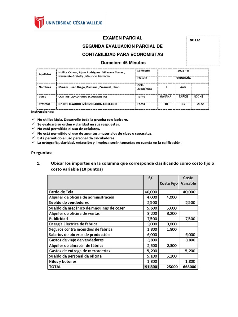 Examen de Conta | PDF