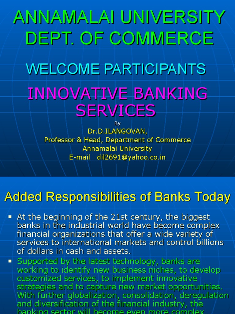 Innovative Banking Services Pdf Online Banking Banks Banking