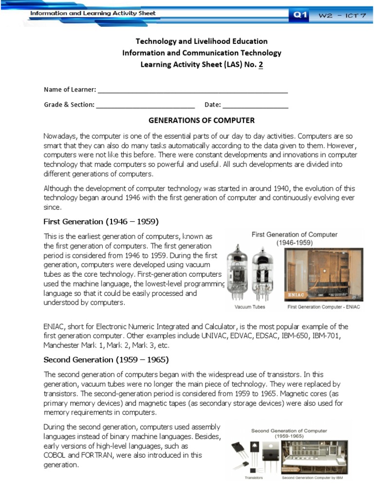 Ict 7 Q1w2pdf Pdf Integrated Circuit Computer Data Storage