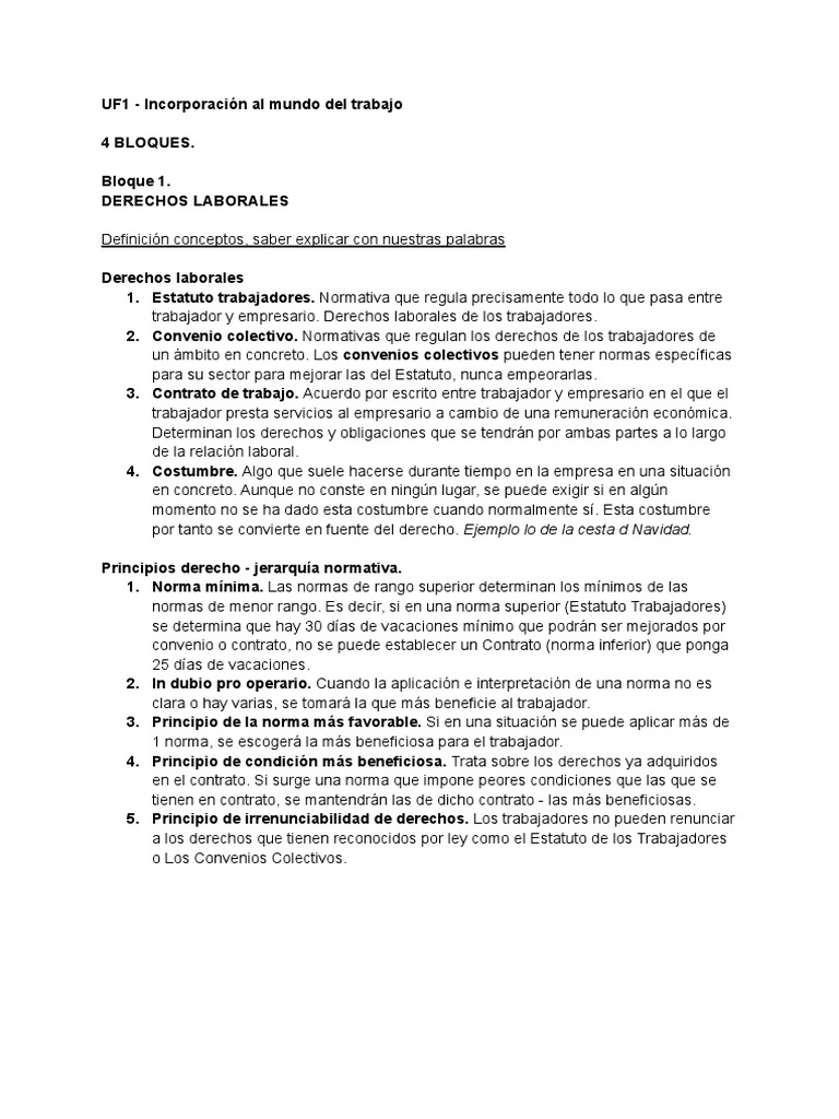 Repaso Examen FOL | PDF | Derecho laboral | Salario