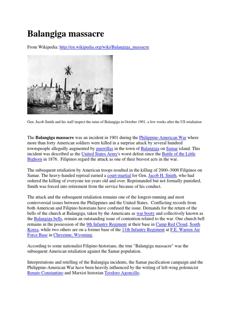 Balangiga Massacre | PDF | Military