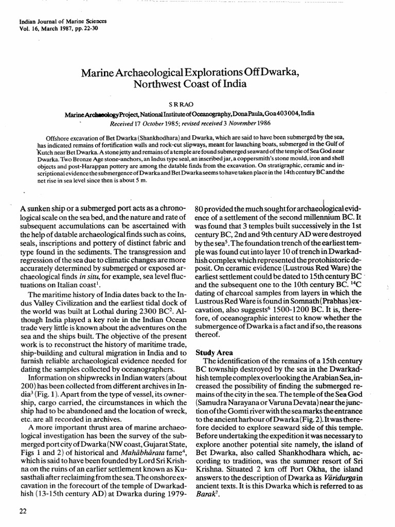 Dwarka Pdf Physical Geography Earth Sciences