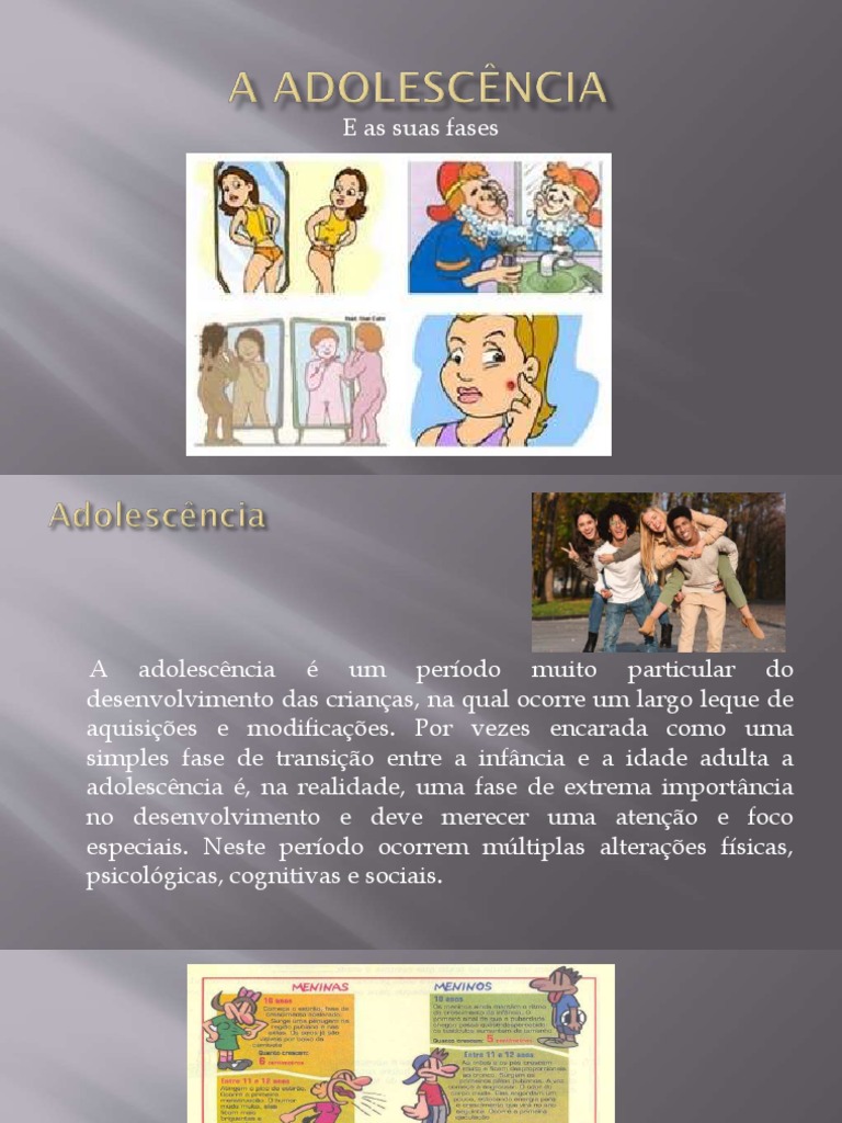 Fases Da Adolescencia | PDF | Adolescência | Puberdade