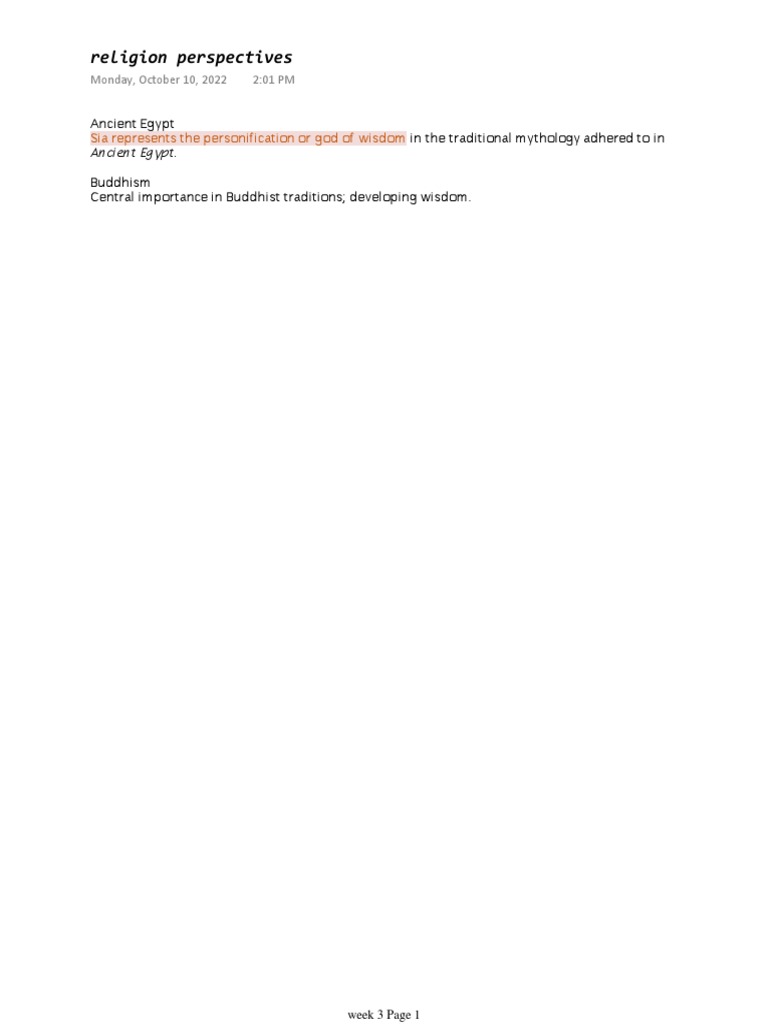 Religion Perspectives | PDF