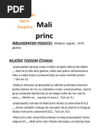 Mali Princ-Lektira | PDF