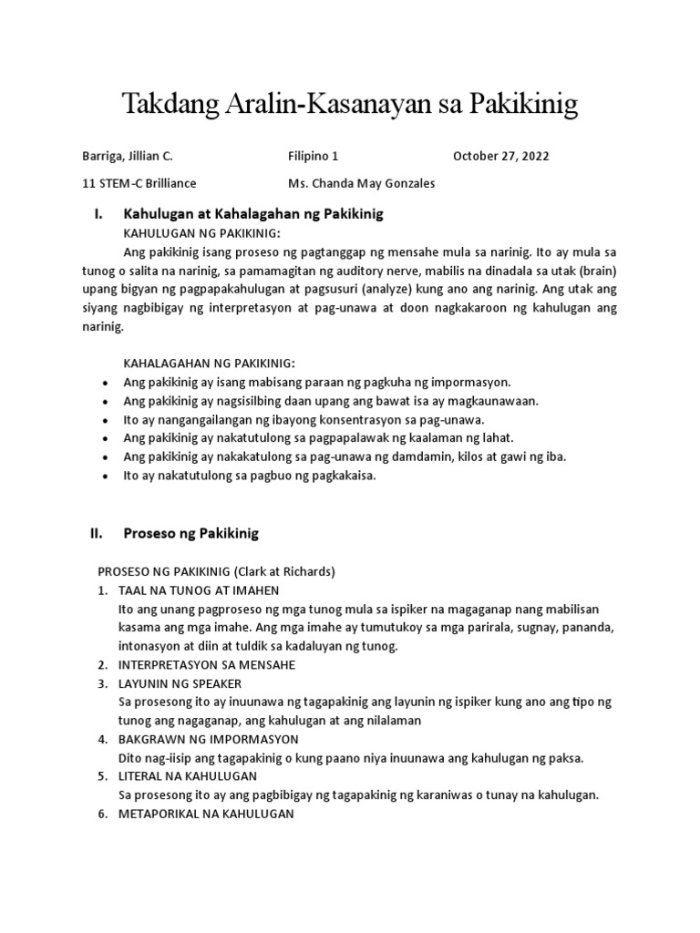 Pakikinig | PDF