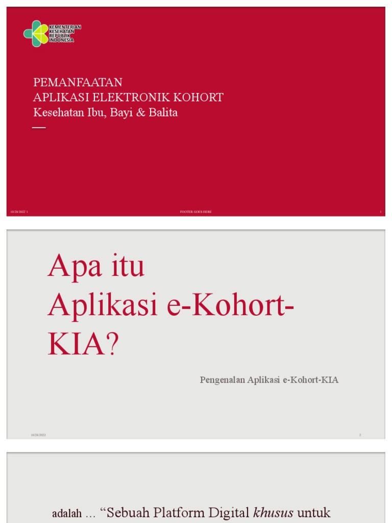Aplikasi e-Kohort KIA untuk Kesehatan | PDF