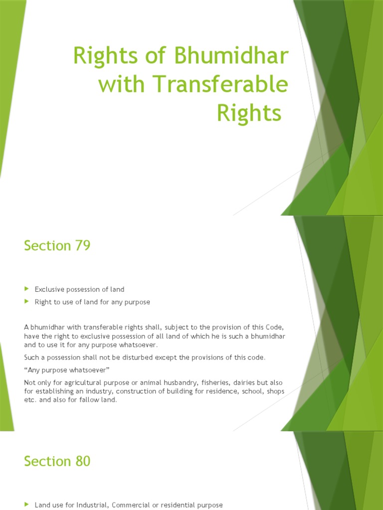 Rights of Bhumidhar With Transferable Rights | PDF | Justice | Crime ...