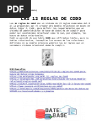 12 Reglas Codd | PDF | Bases de datos | Gestión de datos