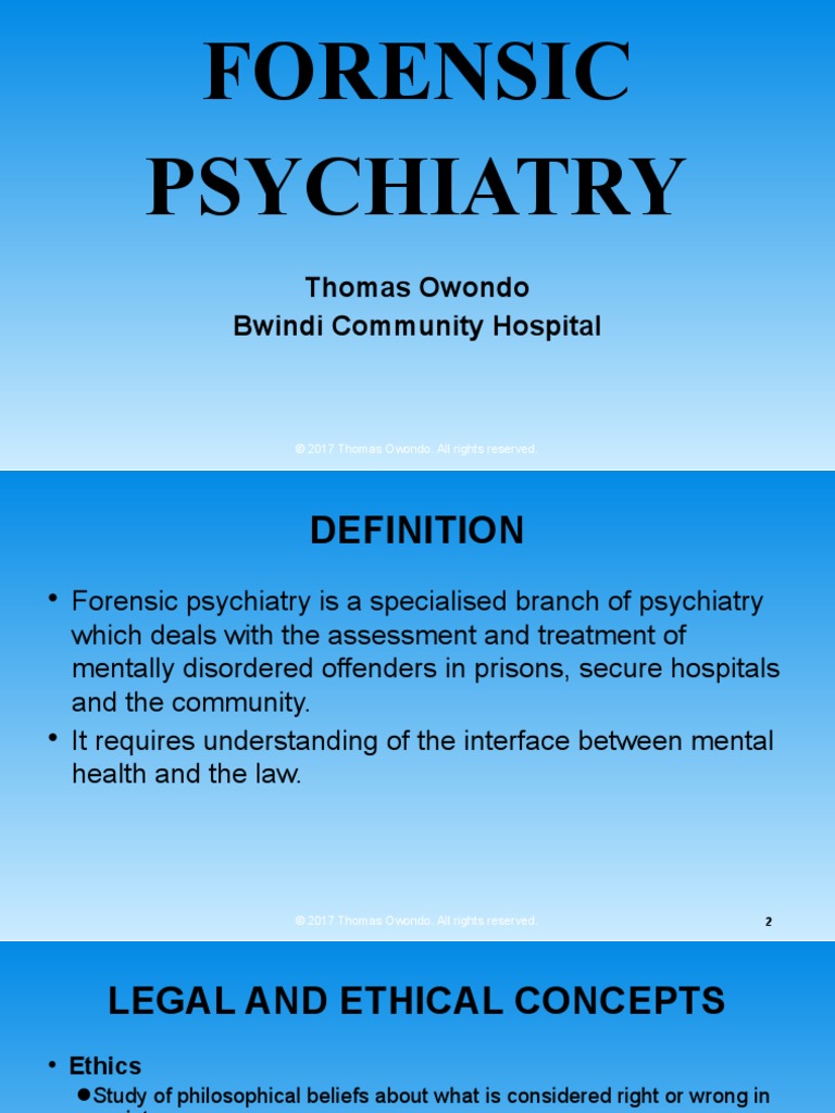 Forensic Psychiatry | Download Free PDF | Forensic Psychiatry | Psychiatry