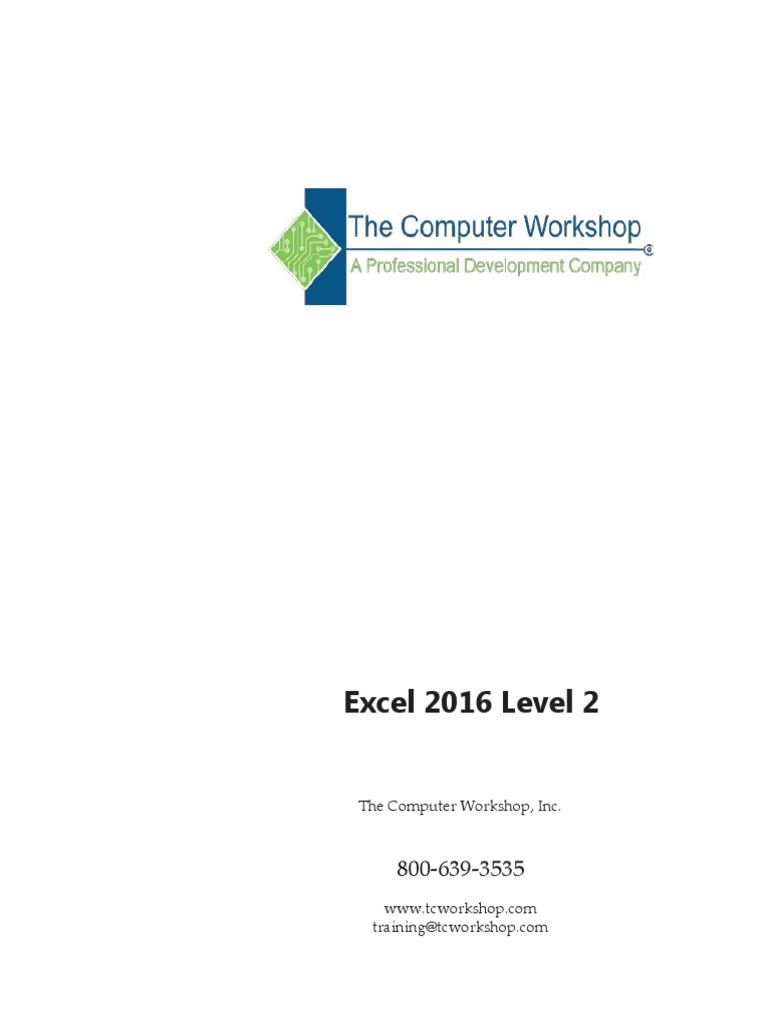 Excel 2016 Level 2 | PDF | Microsoft Excel | Worksheet
