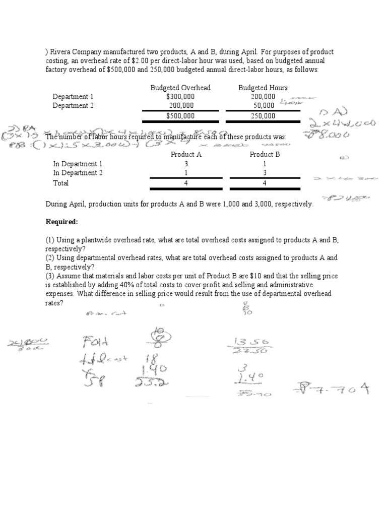 Plantwide vs Departmental Overhead Costs | PDF | Cost | Economies