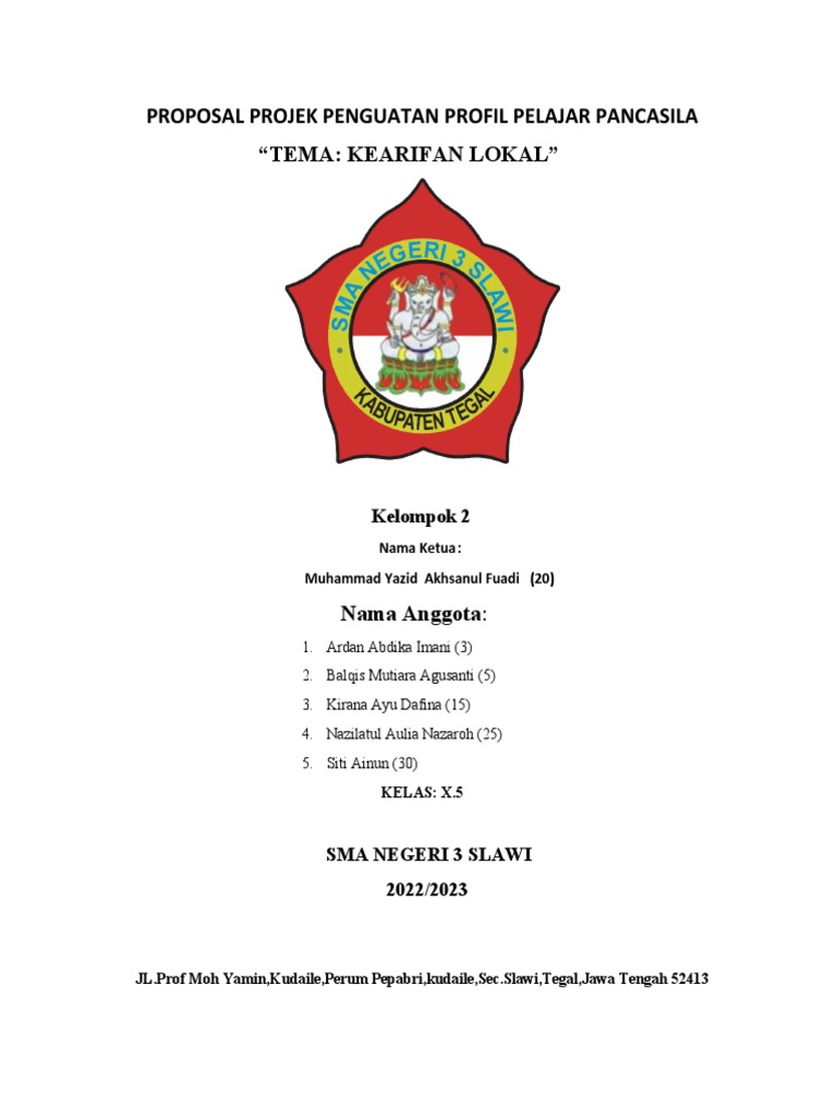 Proposal Proyek Penguatan Profil Pelajar Pancasila by Kelompok 2 Rvsi JMT | PDF