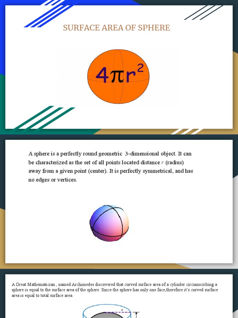 Lesson 6 - Surface Area of Sphere | PDF | Teaching Methods & Materials