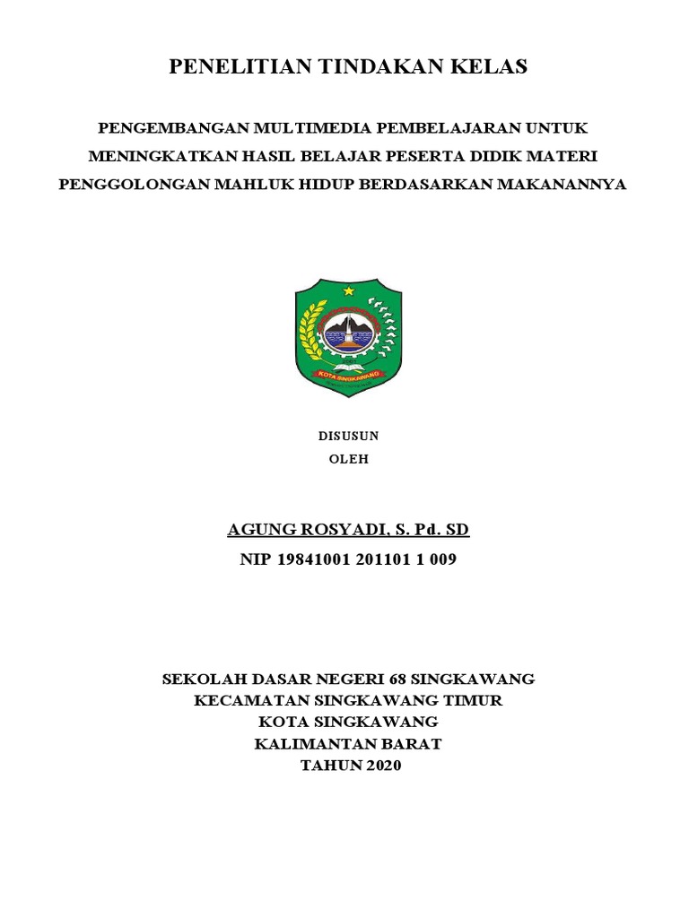Cover Penelitian Tindakan Kelas | PDF