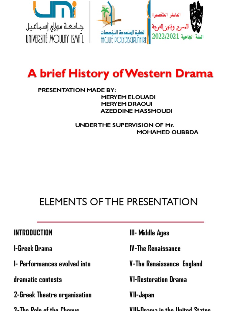 A Brief History of Western Drama MTH | PDF | Theatre | Entertainment
