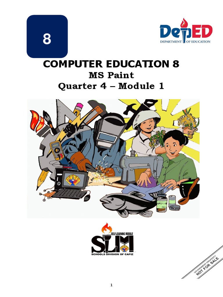 Computer Education 8: MS Paint Quarter 4 - Module 1 | PDF | Computer Graphics | Computing