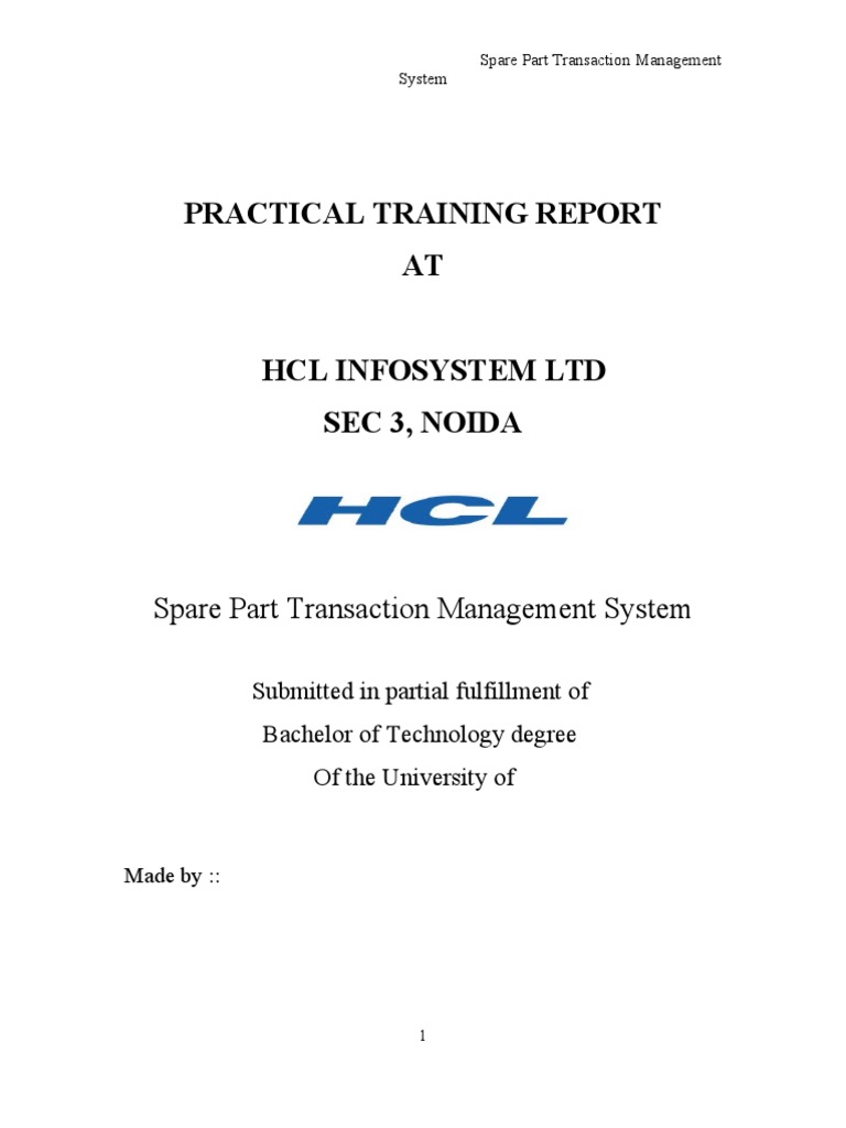 Project Case Study of Spare Part Management System (1) .. | PDF ...