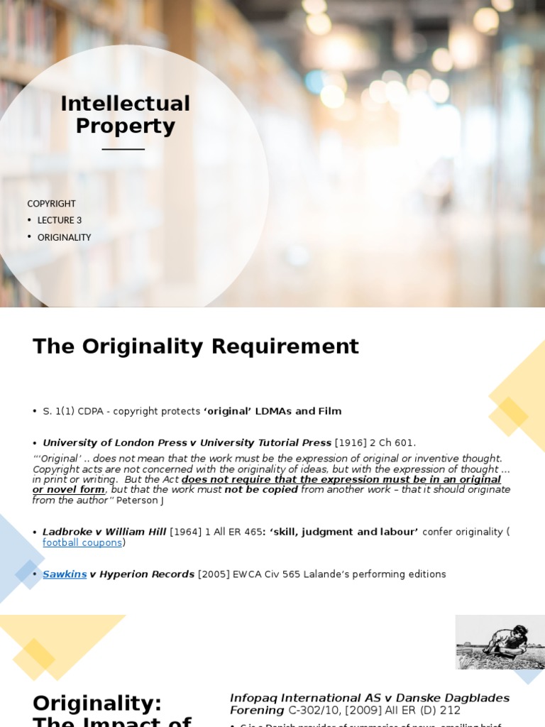 Lectures 3 and 4 Copyright 2020 | PDF | Copyright | Copyright Infringement
