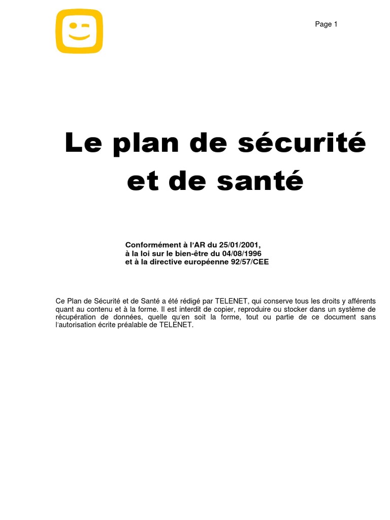 Plan de Sécurité et Santé Chantier | PDF | Sécurité | Risque