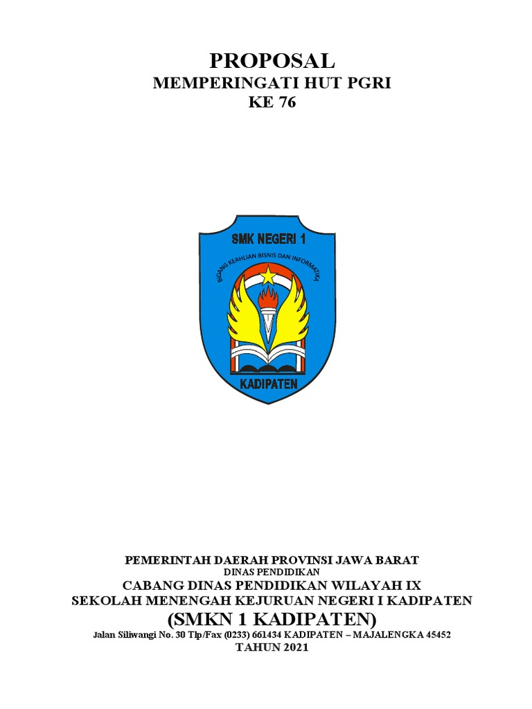 Proposal Kegiatan Pgri Tahun 2021 | PDF