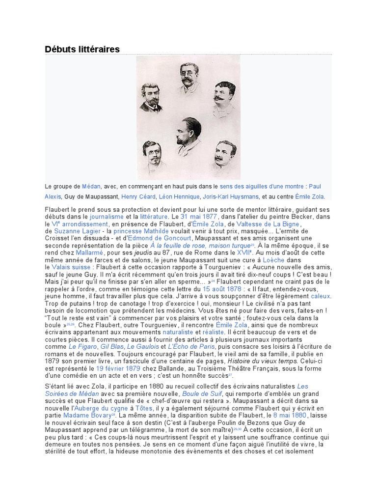 Maupassant : Mentor et Débuts Littéraires | PDF | Guy de Maupassant
