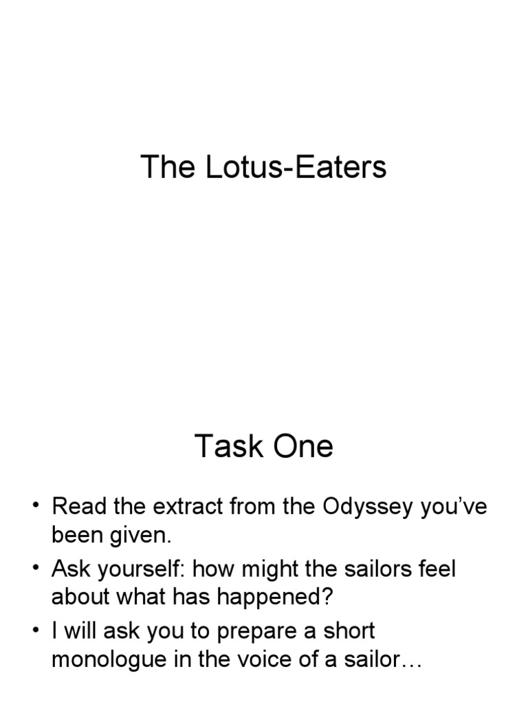 Tennyson The Lotus Eaters | PDF | Poetry | Poetic Form