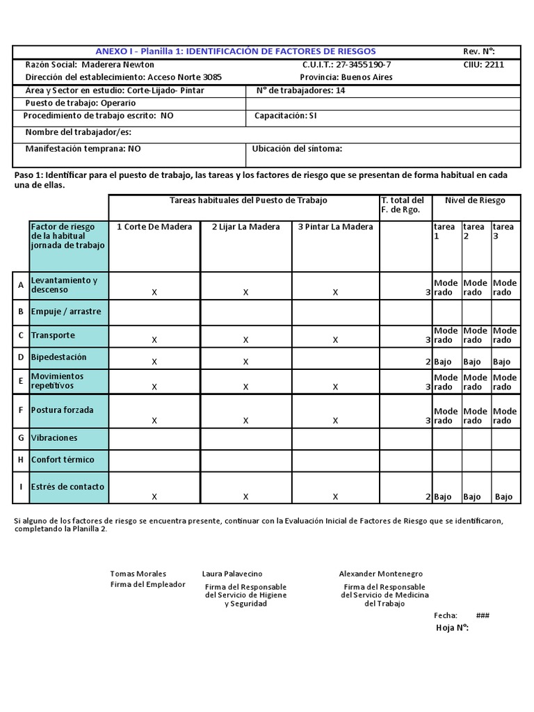 Planillas Res-886 | PDF | Factores humanos y ergonomía | Ciencias de la ...