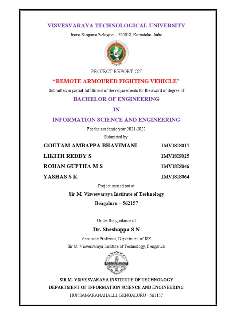 Report Remote Armoured Fighting Vehicle | PDF | Bluetooth | Arduino