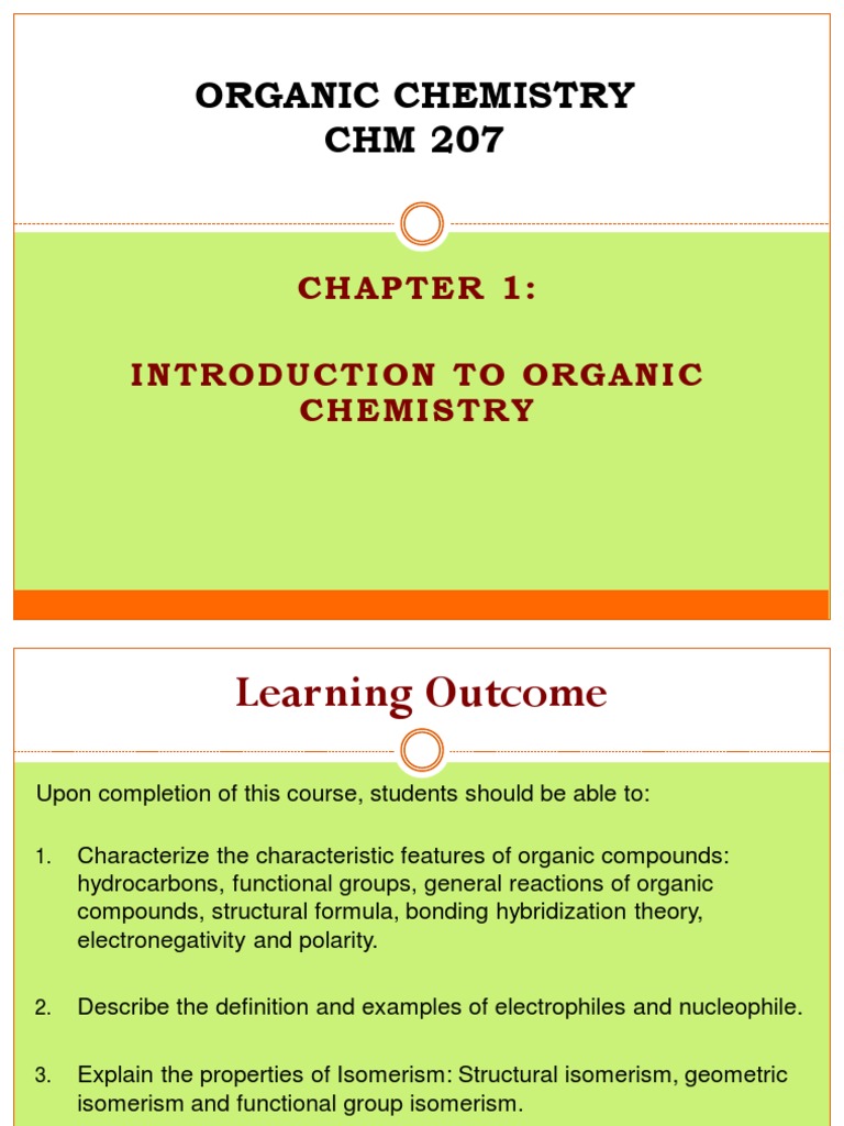 Chapter 1-Introduction To Organic Chemistry - ODL | PDF
