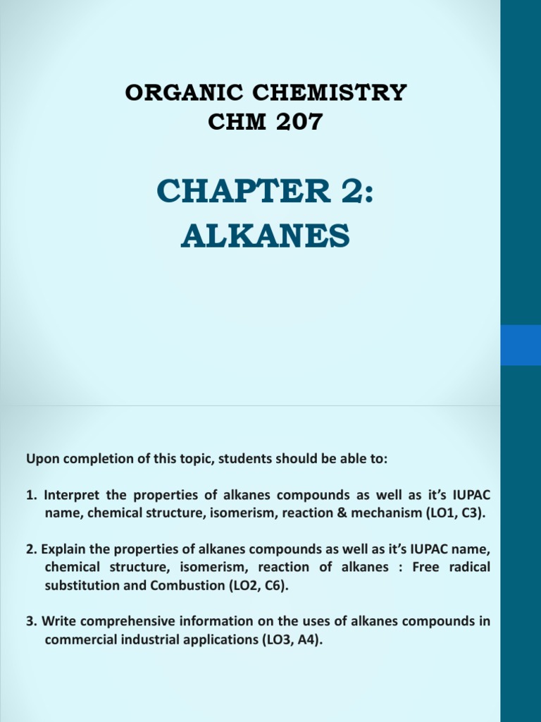 Chapter 2-Alkanes | PDF | Alkane | Chemical Polarity