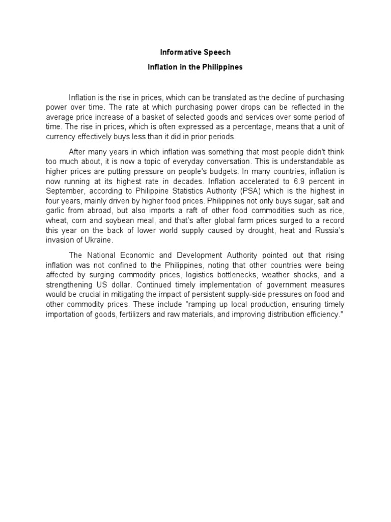 Informative Speech | PDF