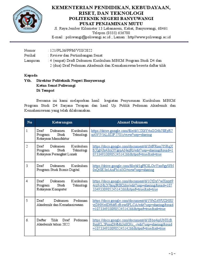 121 Review Dan Pertimbangan Senat Tentang Kurikulum MBKM M Dan 8 Bentuk ...