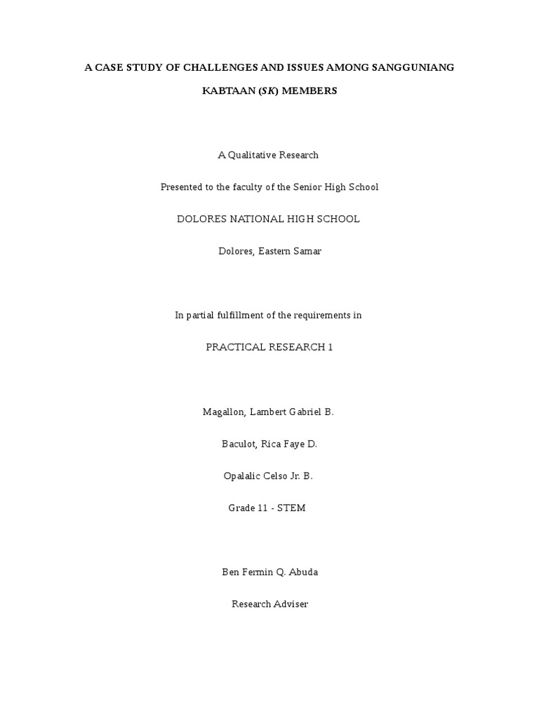 Challenges in Sangguniang Kabataan | PDF | Corruption | Data