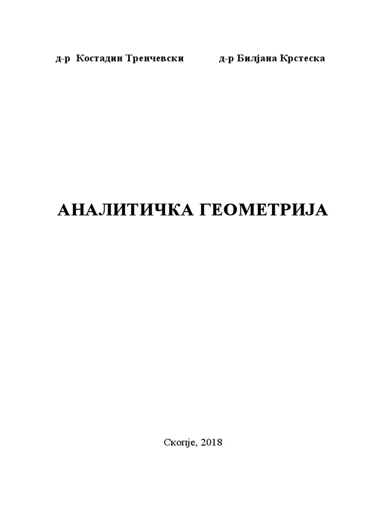 Analiticka Geometrija | PDF