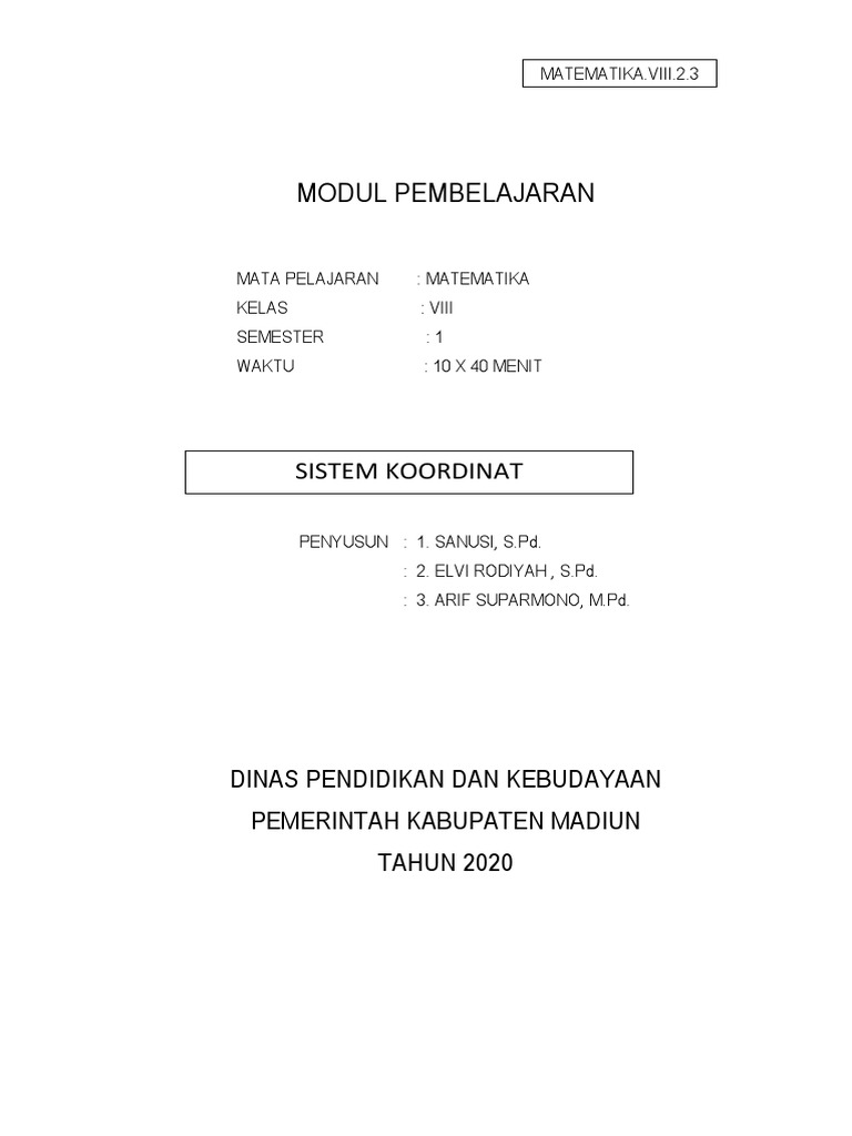 Modul 2 Mat Kelas 8 | PDF