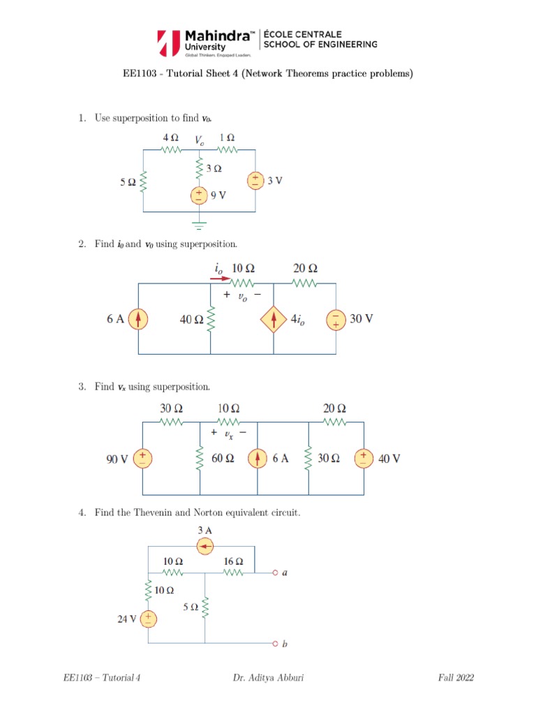 Electrical Tutorial Btech / Physics Paper Electricity in Electrical ...