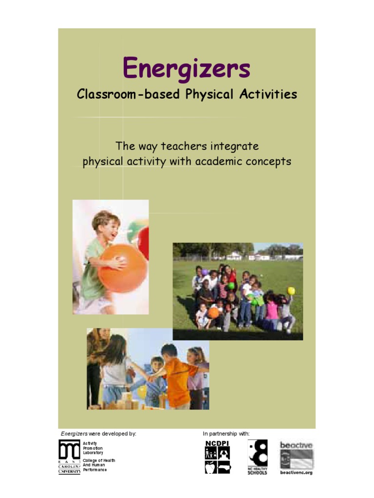 Energizers: Classroom-Based Physical Activities | PDF
