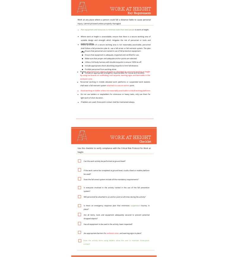 Critical Risk Booklet - 3 | PDF | Safety