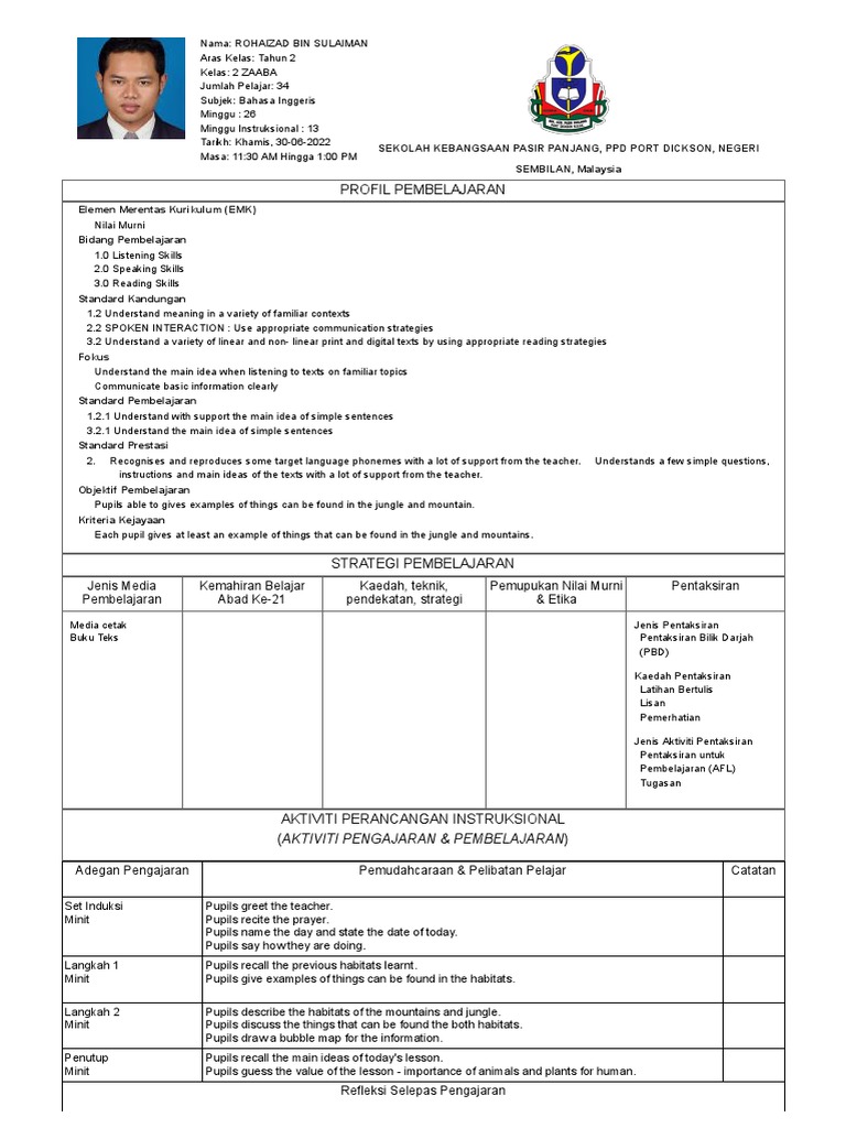 ASIE Model - ROHAIZAD BIN SULAIMAN-2 ZAABA-Bahasa Inggeris - Minggu 26 ...