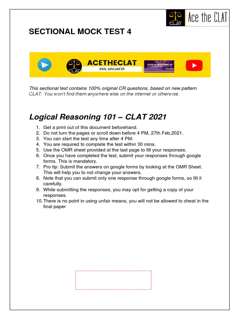 Logical Reasoning Sectional Test | PDF | Bail
