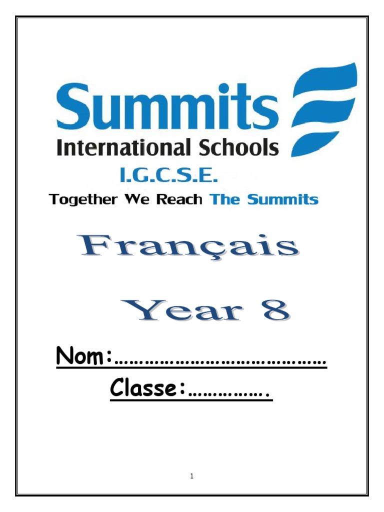 5f4f8-Booklet Year 8 | PDF | Printemps | Verbe