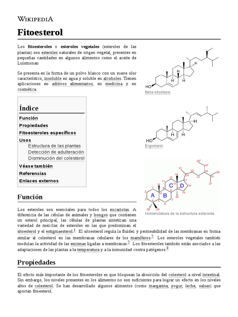 Fitoesterol | PDF | Lípido | Nutrición