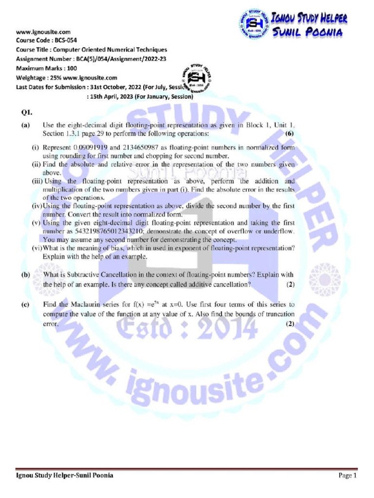 BCS-054 (2022-23) Solved Assignment | PDF