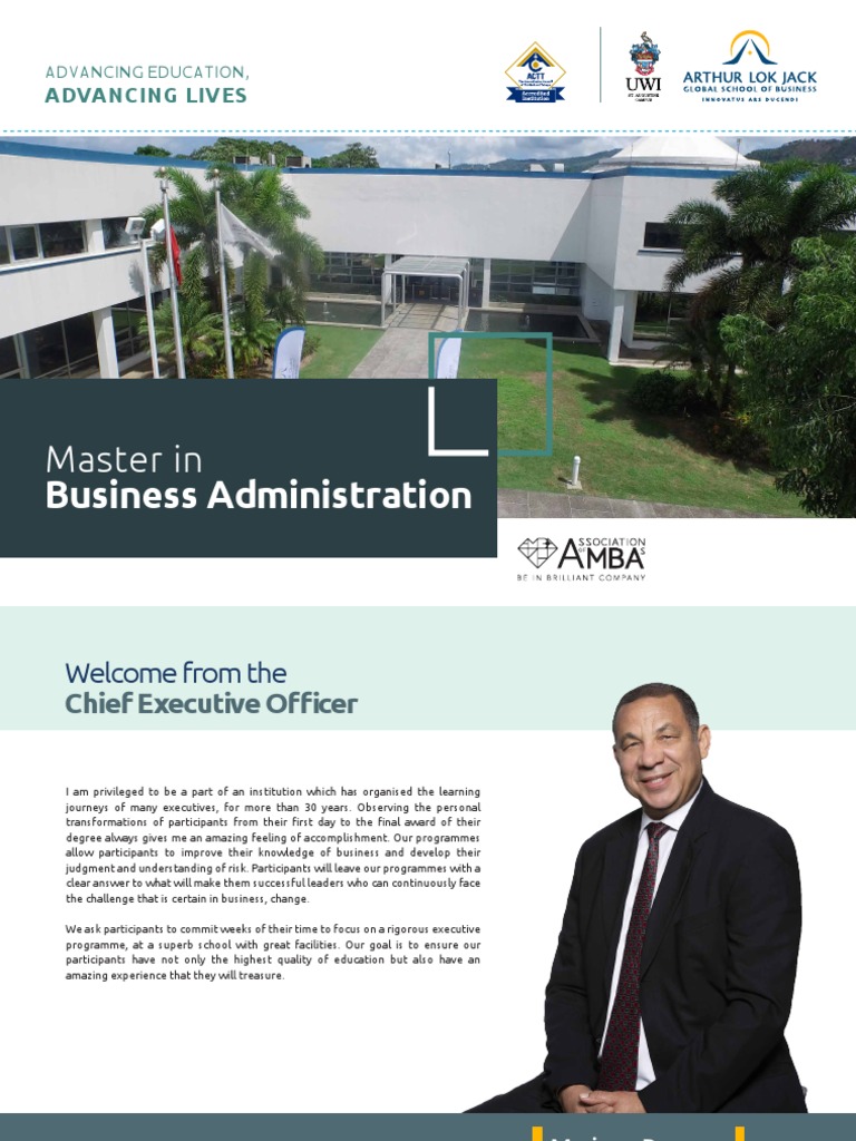 MBA 2021 Brochure REVISED 1 Arthur Lok Jack | PDF | Master Of Business Administration | Academic ...