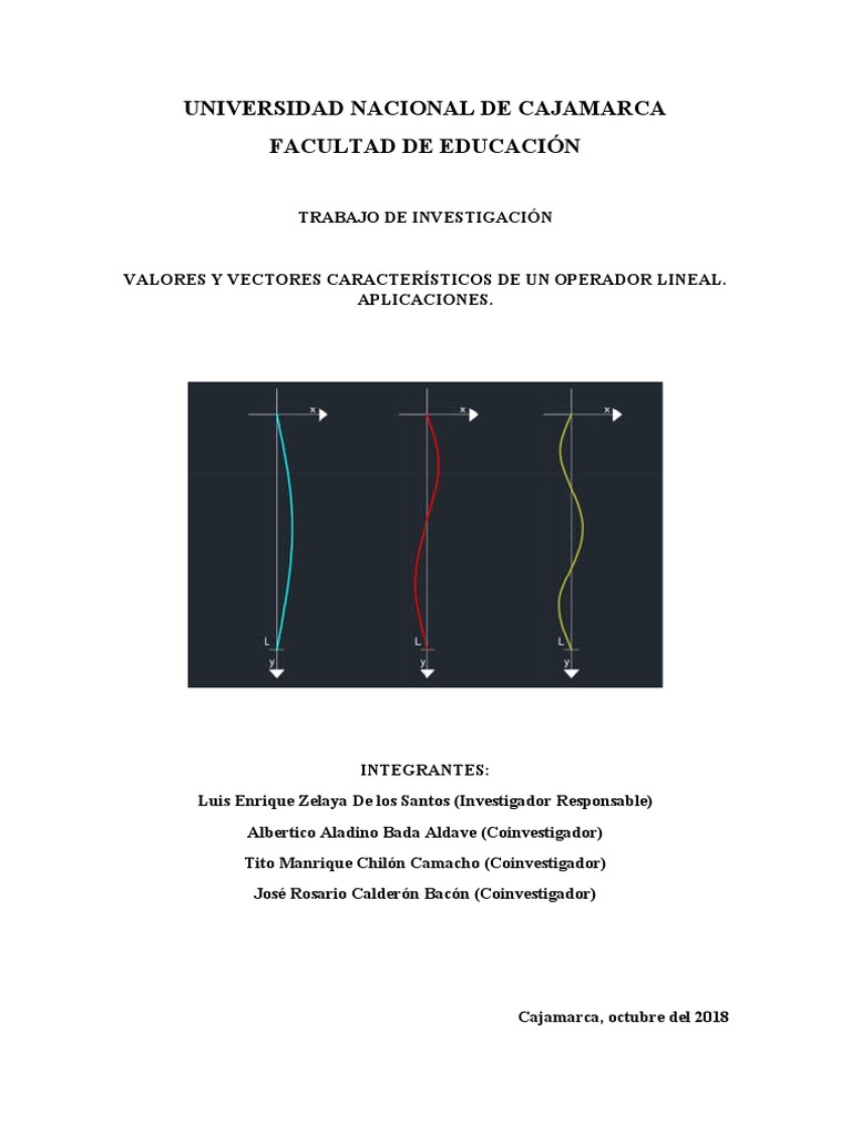 Valores y Vectores Propios de Un Operador Lineal | PDF | Valores ...