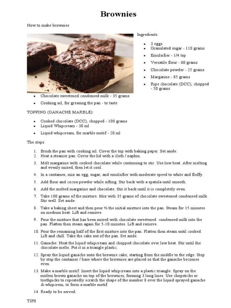 Brownies | PDF | Chocolate | Pudding