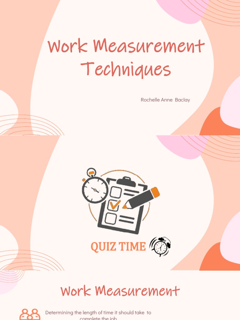 Work Measurement Techniques Overview | PDF | Sample Size Determination ...
