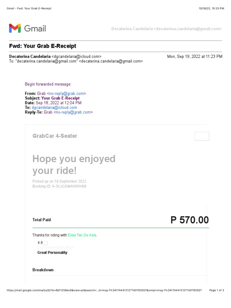 Grab E-Receipt (P570) | PDF