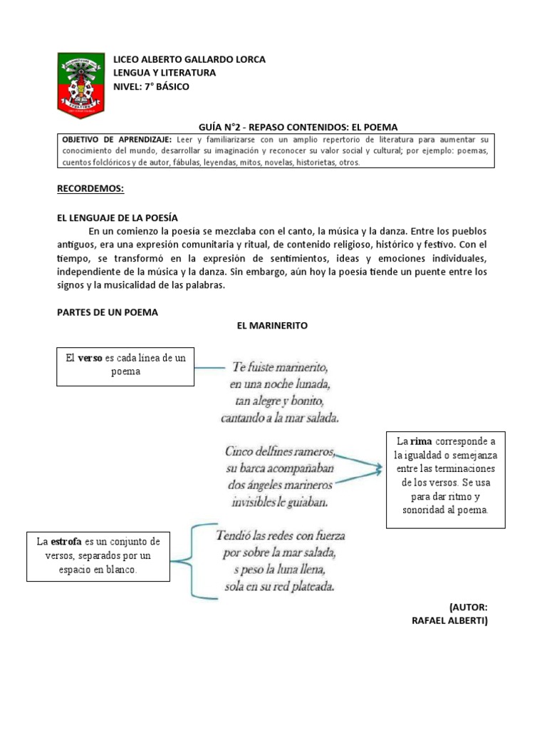 Comprendiendo el Poema y sus Partes | PDF | Poesía | Rima
